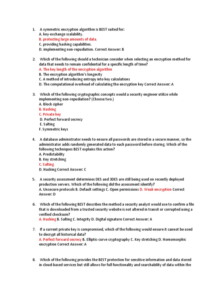 31 Questions Cryptography | PDF | Encryption | Key (Cryptography)
