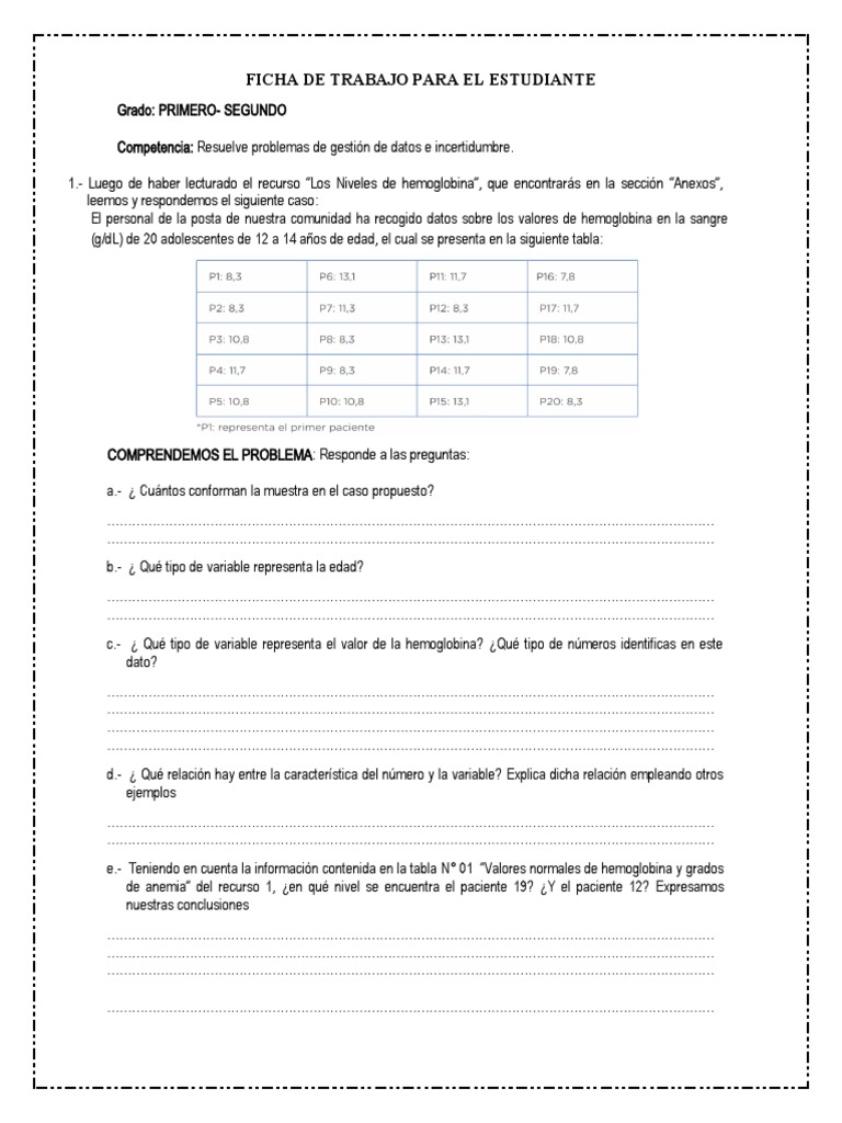 Ficha 1° - 2° Matem - Exp 4 - Semana 5 | PDF | Mediana