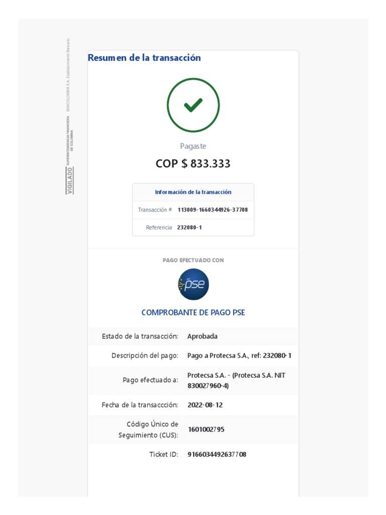 Comprobante De Pago Pdf