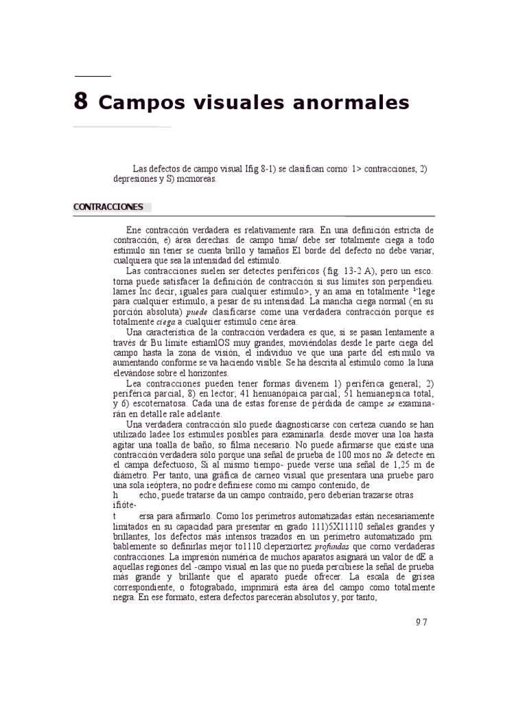 8 Campos Visuales Anormales | PDF | Lóbulo occipital | Cerebro