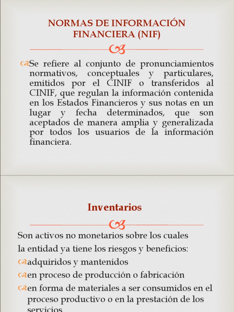 Nif C 4 Metodos de Valuacion de Inventarios | PDF | Valoración ...