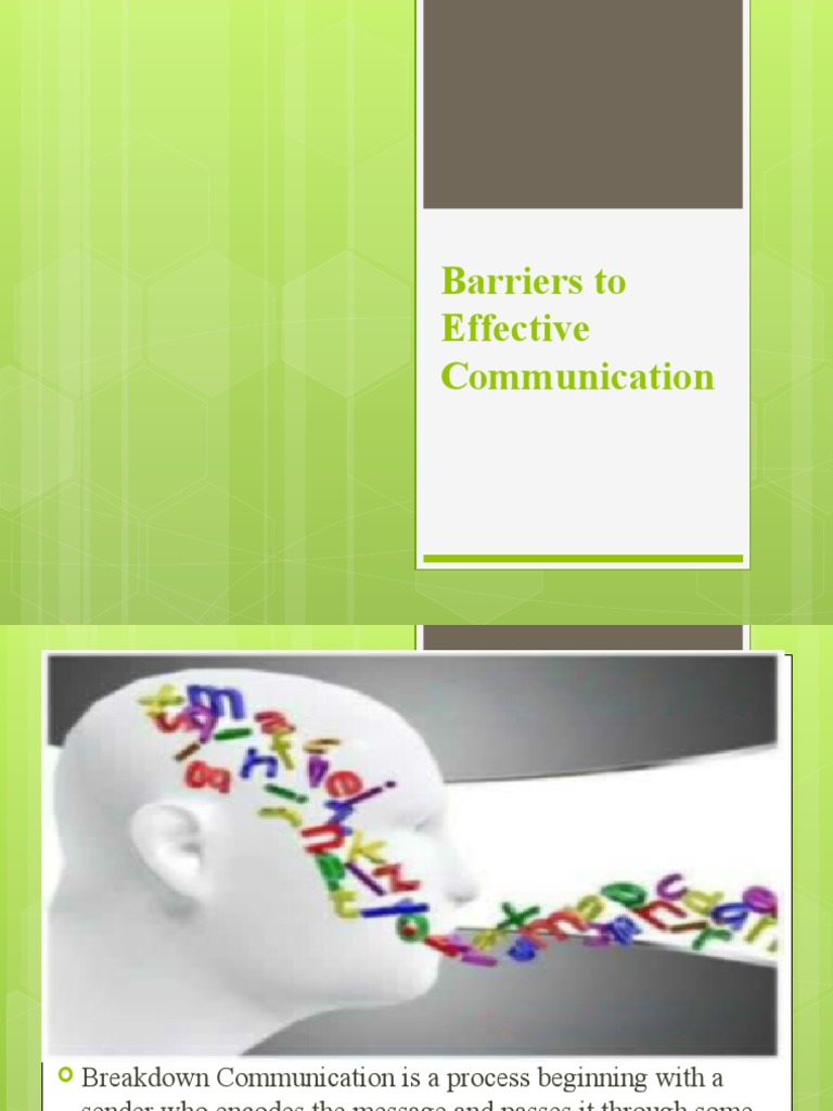 Barriers To Effective Communication | PDF | Communication | Information