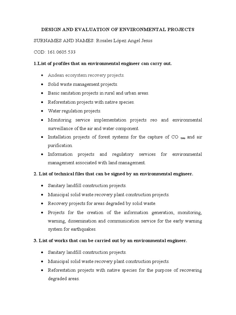 Andean Ecosystem Recovery Projects | PDF