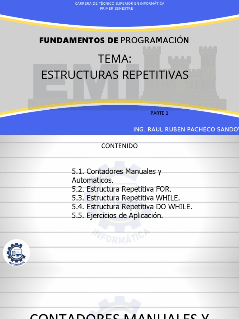 01 Estructuras Repetitivas | PDF | Ingeniería Informática | Desarrollo ...