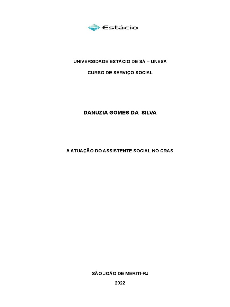 Atuação do Assistente Social no CRAS | PDF | Trabalho social | Sociologia