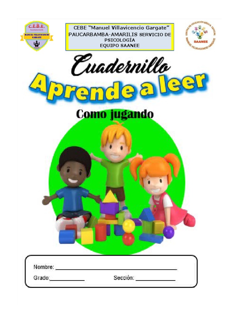 Cuadernillo Aprende A Leer TOMO 1 | PDF | Voz humana | Comunicación humana