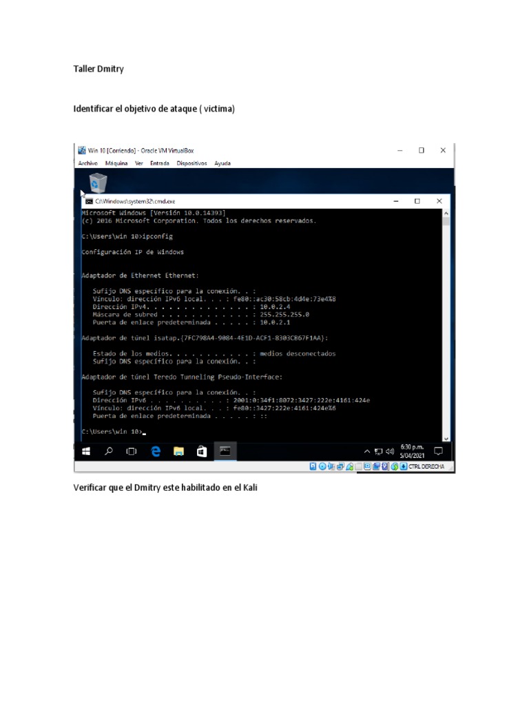 Taller Dmitry y DNSenum | PDF | Métodos y materiales de enseñanza | Informática