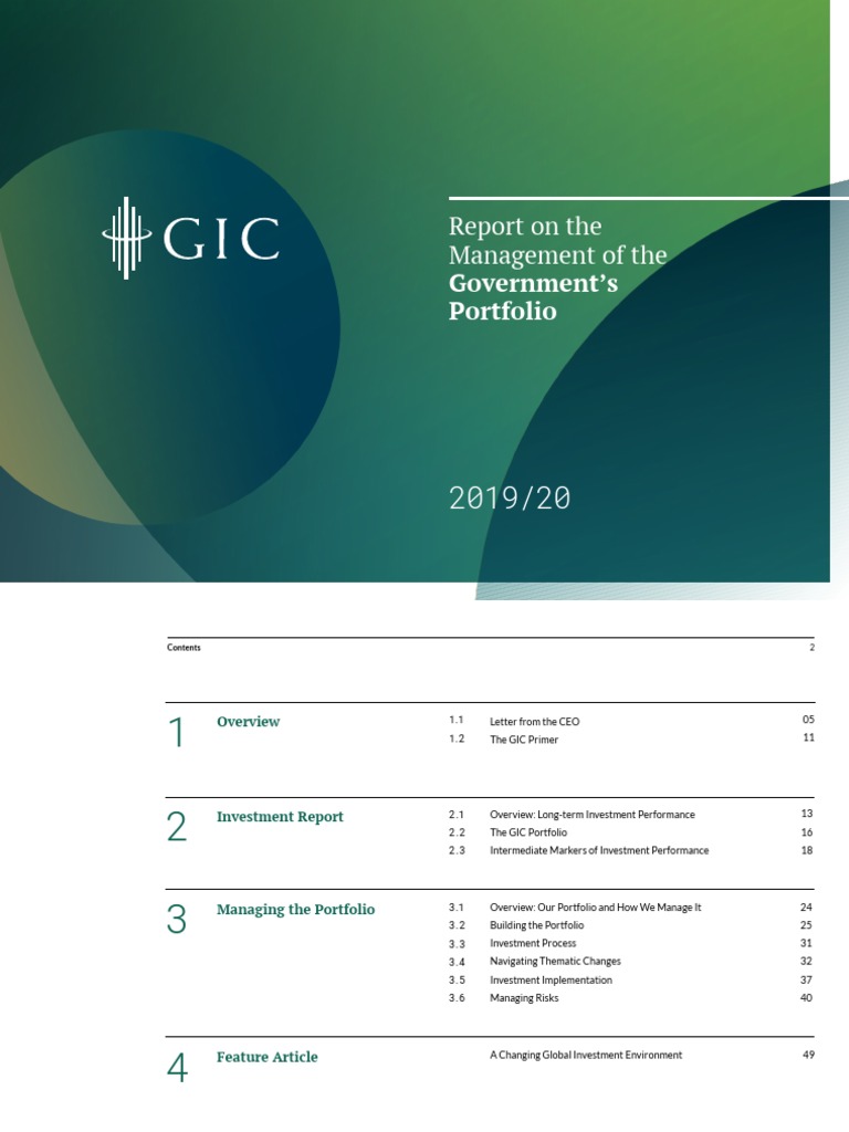GIC Report 2019 20 1 | PDF | Asset Allocation | Financial Crisis Of ...