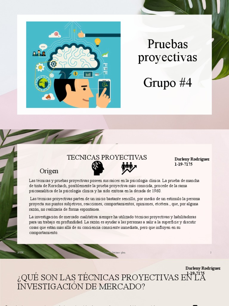 Pruebas Proyectivas | PDF | Investigación de mercado | Sicología