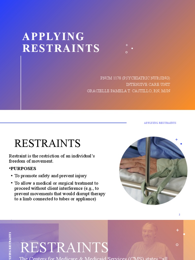 Applying Restraints: PNCM 1178 (Psychiatric Nursing) Intensive Care ...