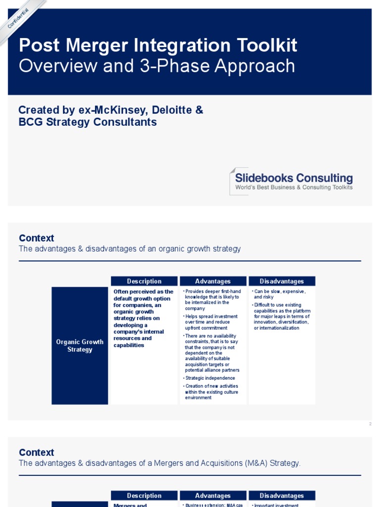 Post Merger Integration Toolkit Overview | PDF | Mergers And ...