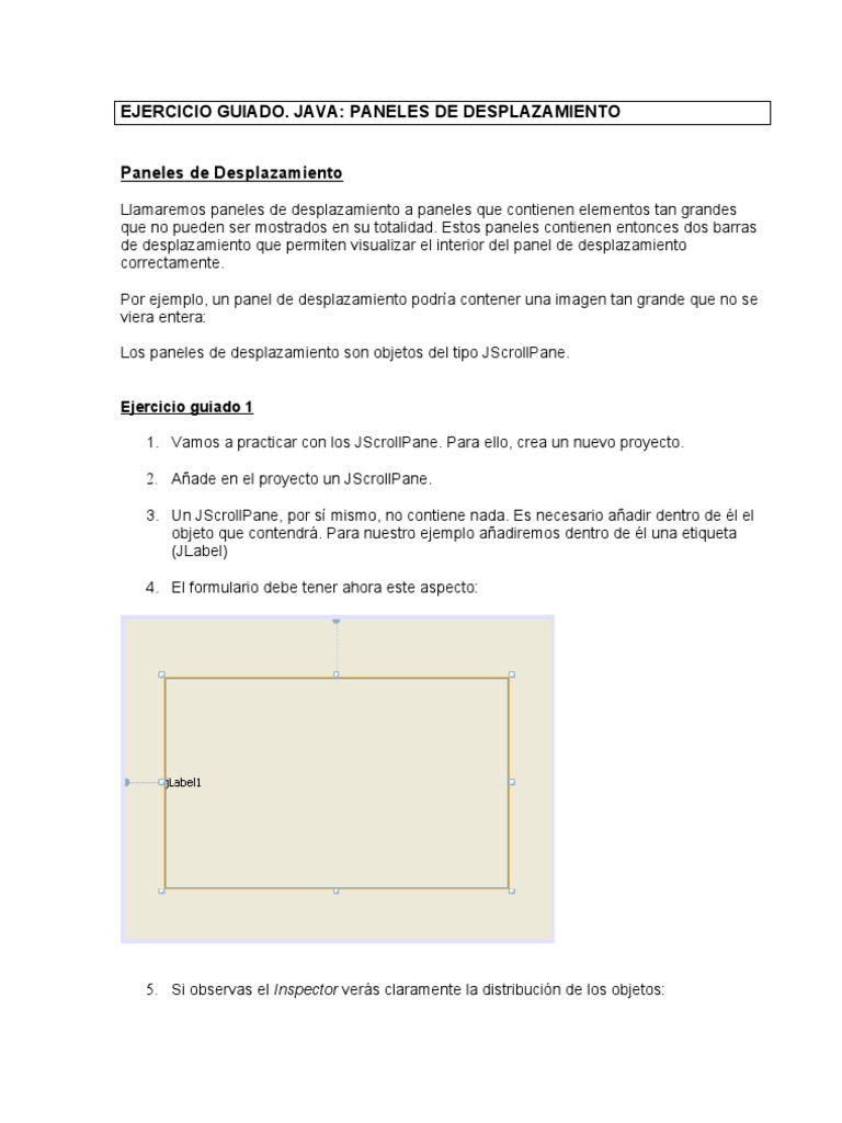 15 Guiados Jscrollpane | PDF | Ventana (informática) | Imagen