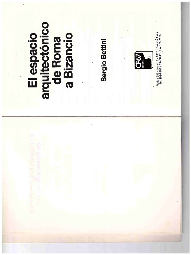 BETTINI, Sergio. Arquitectura Romana y Arquitectura Helenistica | PDF
