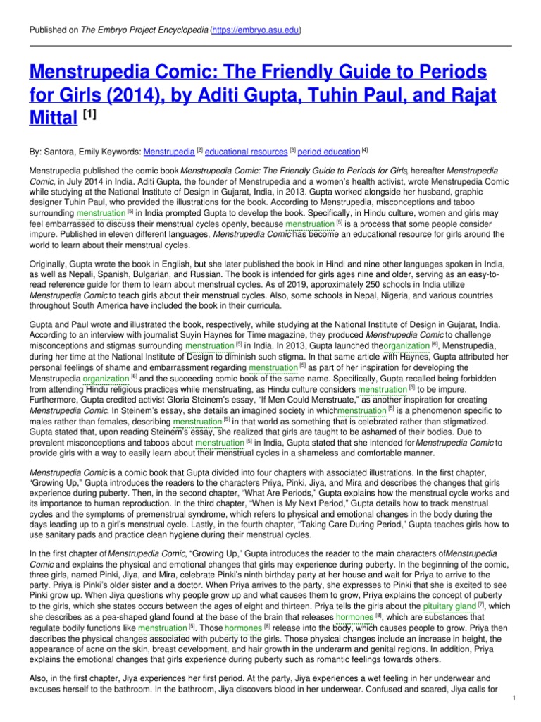 Menstrupedia Comic: The Friendly Guide To Periods For Girls (2014), by Aditi Gupta, Tuhin Paul ...