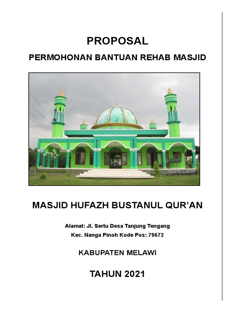 Proposal Rehab Masjid Hufazh 12 | PDF