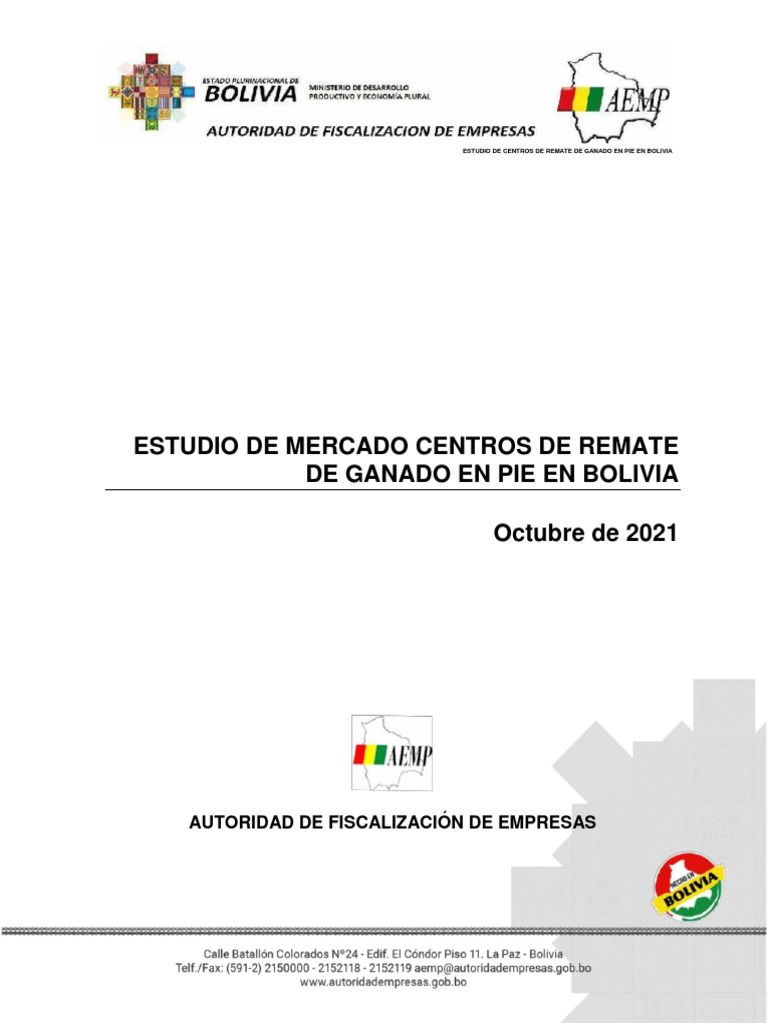 Estudio Mercado Subastas Ganado VF Oct-2021 | Descargar gratis PDF ...
