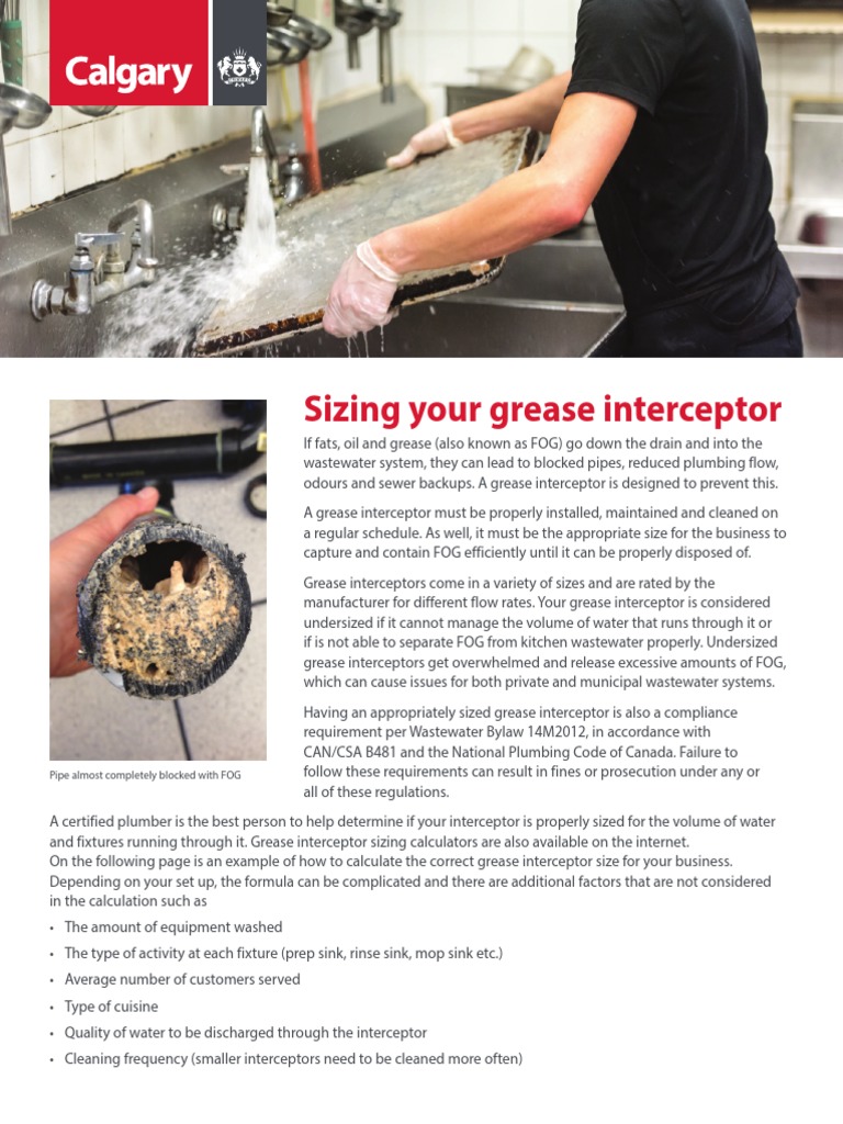 how-to-size-your-grease-interceptor | PDF | Plumbing | Hydraulic ...