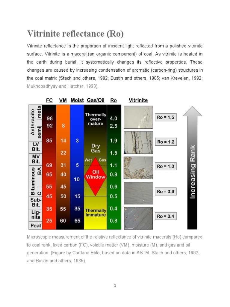 Vitrinite Reflectance (Ro) Analysis | PDF | Anisotropy | Chemistry