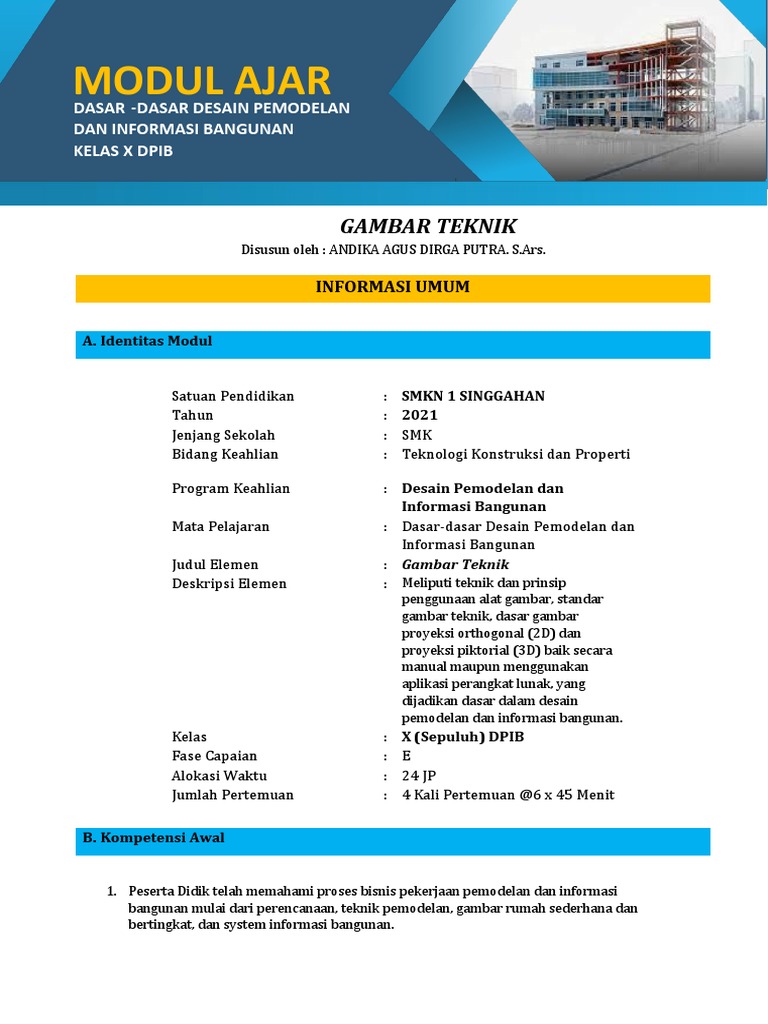 Modul Ajar Gamtek Pertemuan 1 | PDF | Seni | Komputer