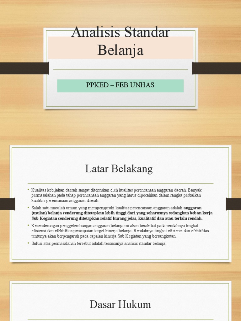 2.5. Analisis Standar Belanja (ASB) | PDF
