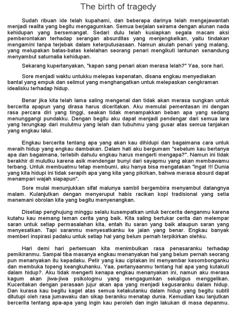 The Birth of Tragedy | PDF