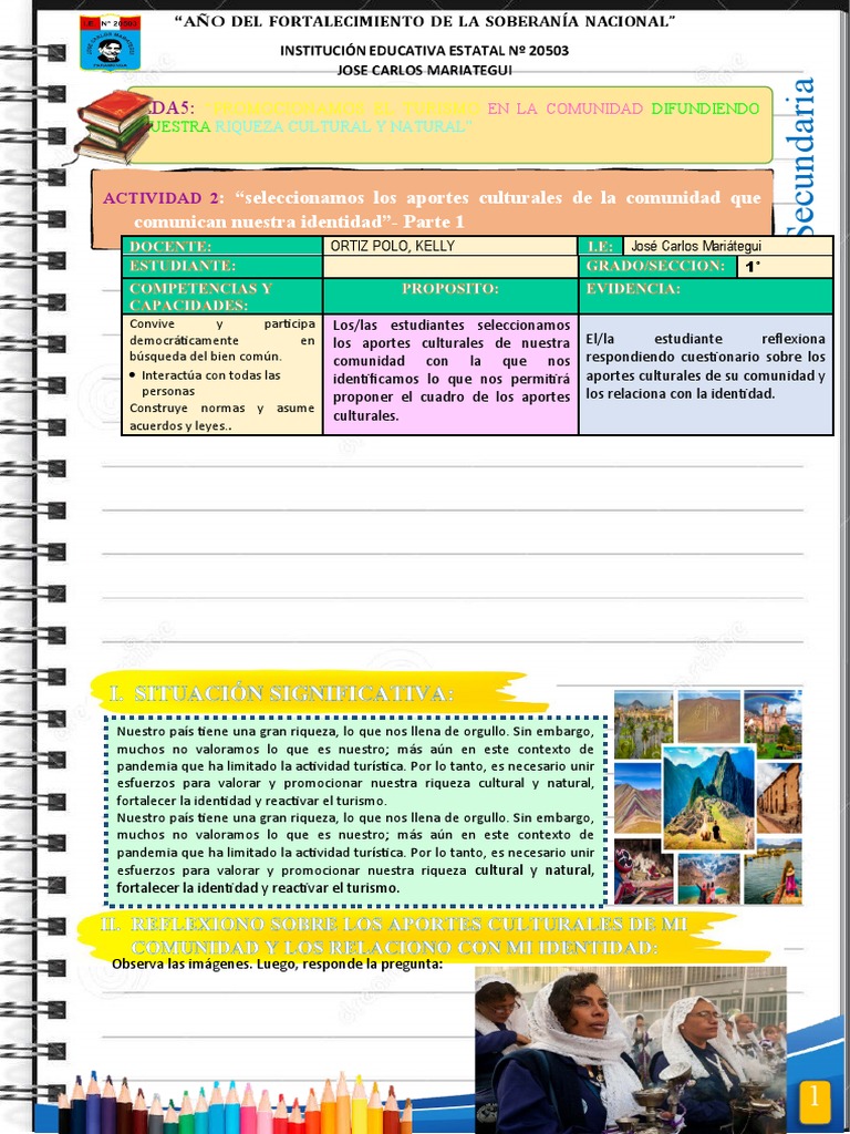 1° DPCC Ficha de Actividad 2 Exp 5 Urbano Version 2 Final Santillana | Descargar gratis PDF ...