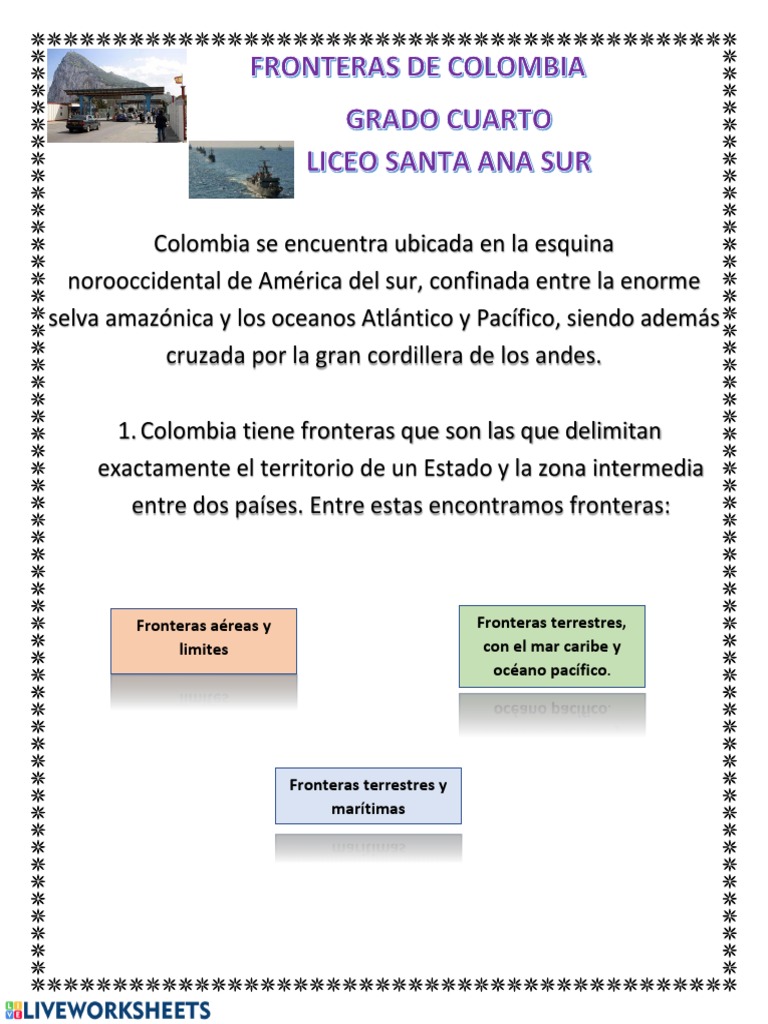 Fronteras de Colombia para Niños | PDF | Colombia | océano Pacífico