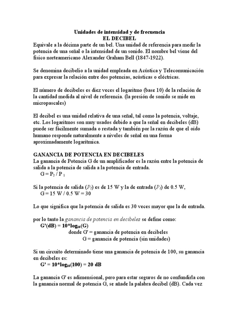 Audilog A | PDF | Decibel | Sonido