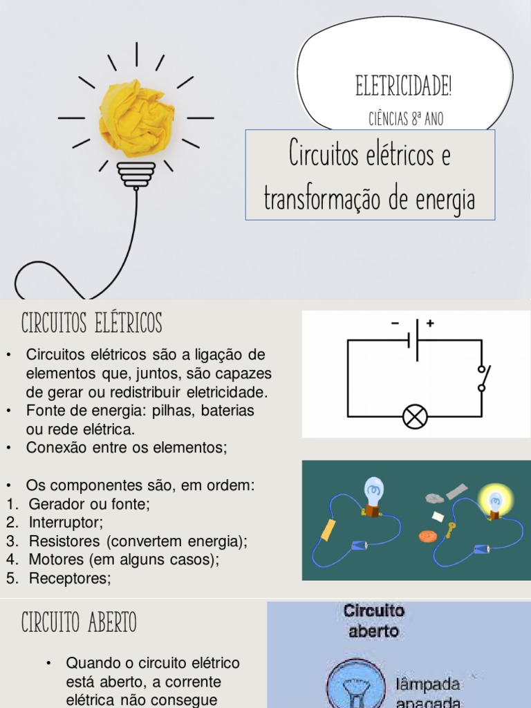 8 Ano - Circuitos Elétricos | PDF