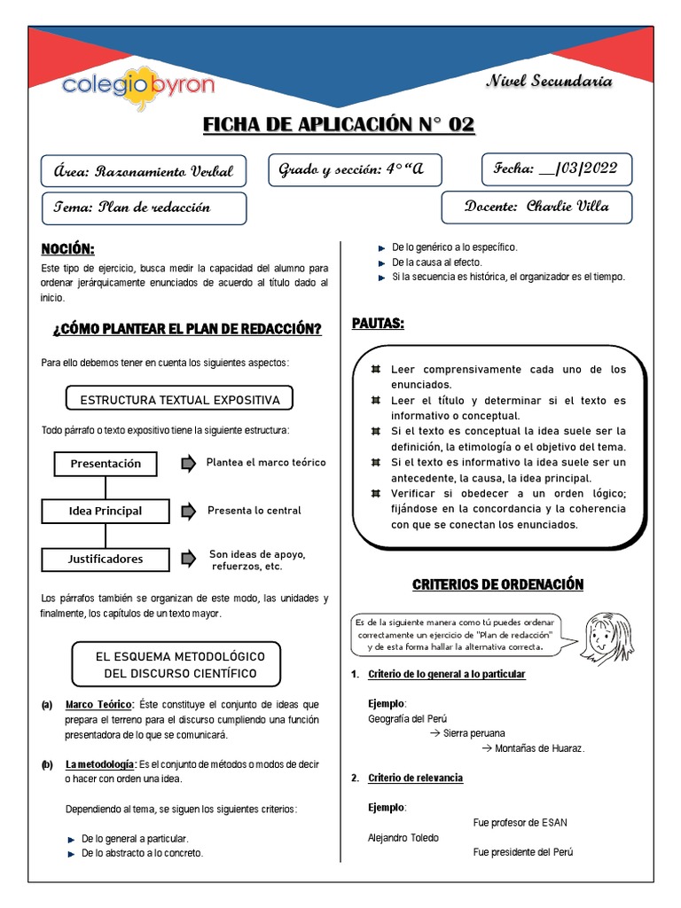 4° - S2 - Plan de Redacción | PDF | Percepción | Paradigma