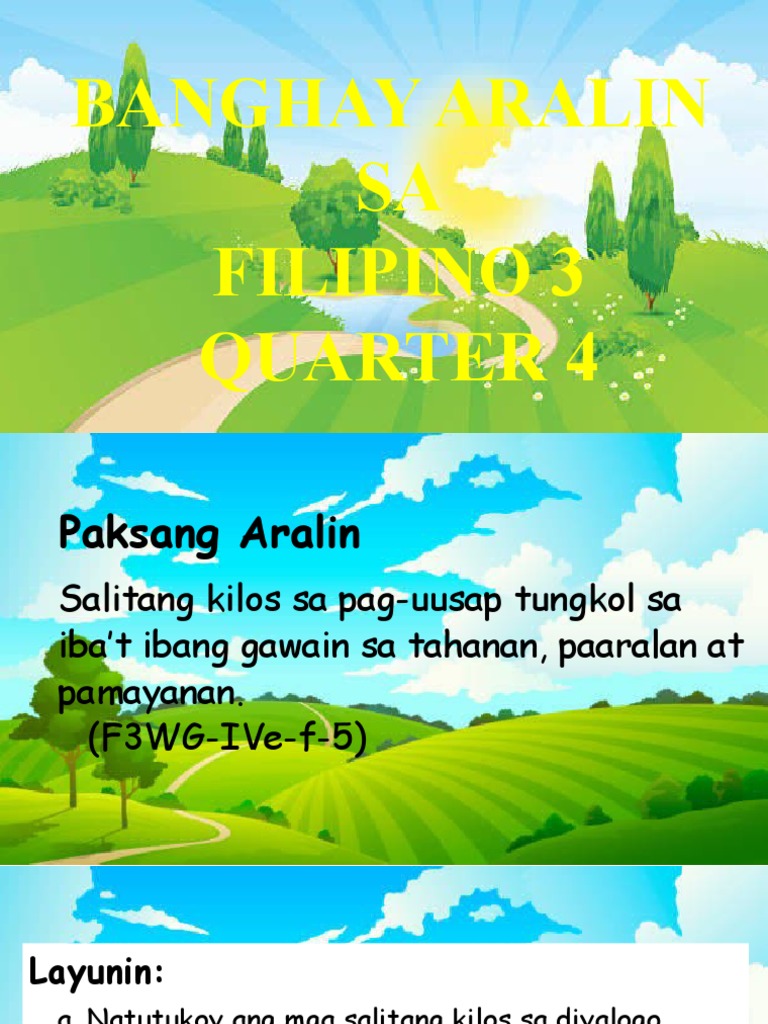 LESSON PLAN IN FILIPINO 3 QUARTER 4 | PDF