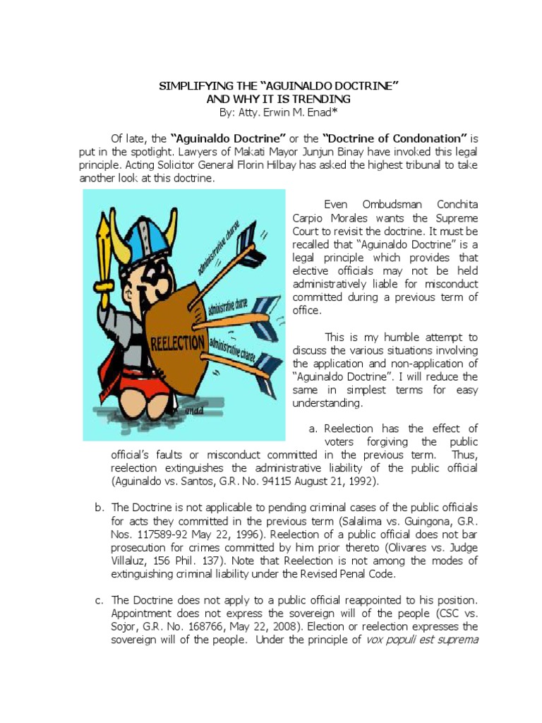 Simplifying Aguinaldo Doctrine | PDF | Criminal Justice | Crime & Violence