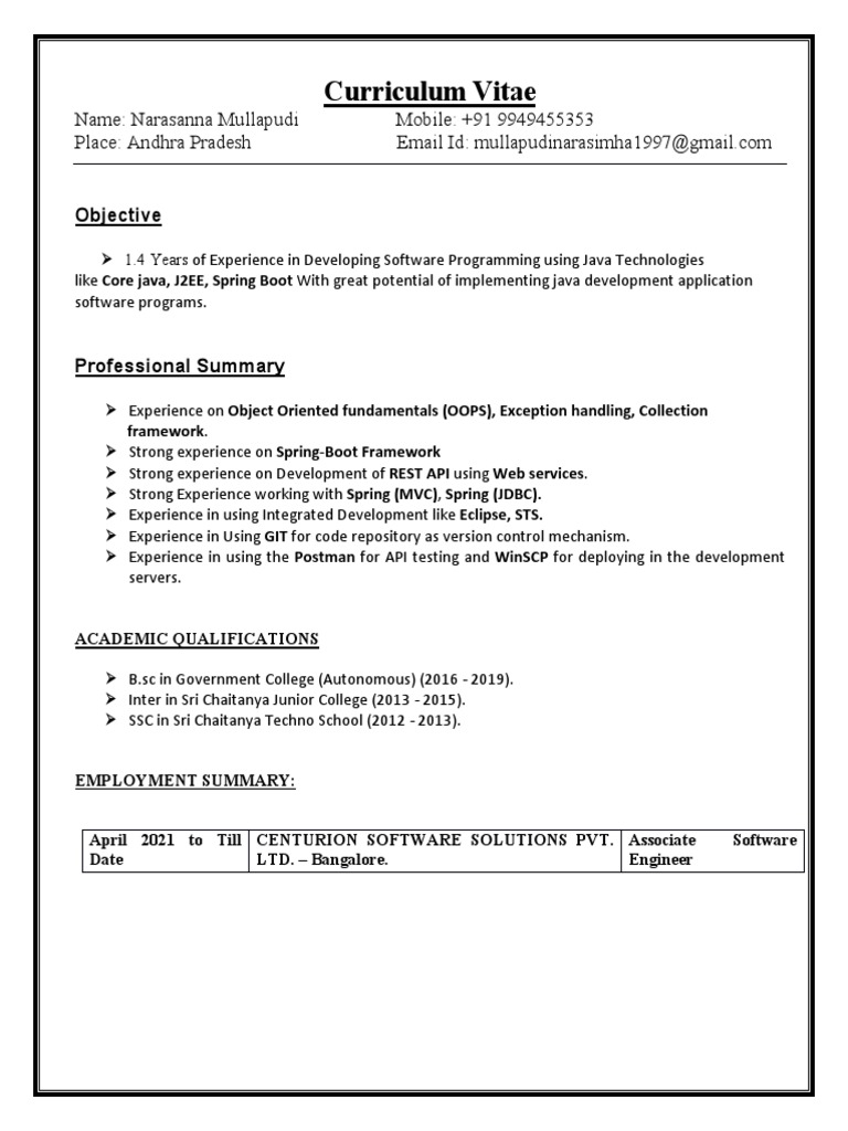 Naukri NarasannaMullapudi 2880775 - 01 04 - 1 | PDF | Spring Framework | Software Engineering