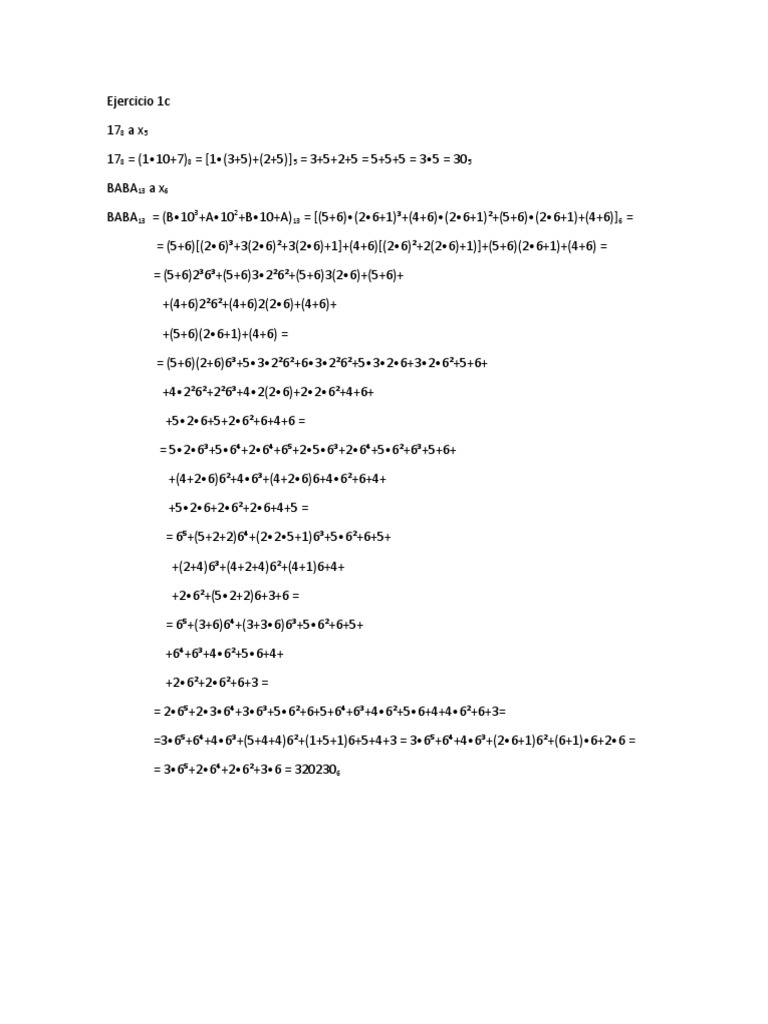 Cambio de Base Sin Pasar Por Base 10 | PDF