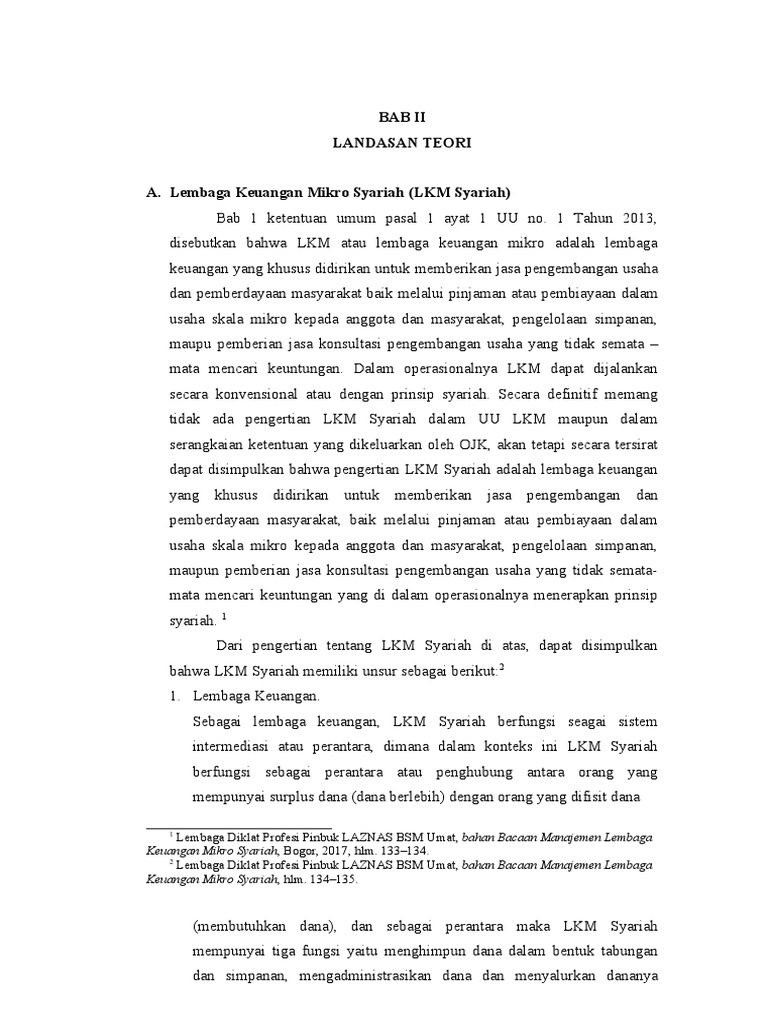 Lembaga Keuangan Mikro Syariah: Teori dan Praktik | PDF