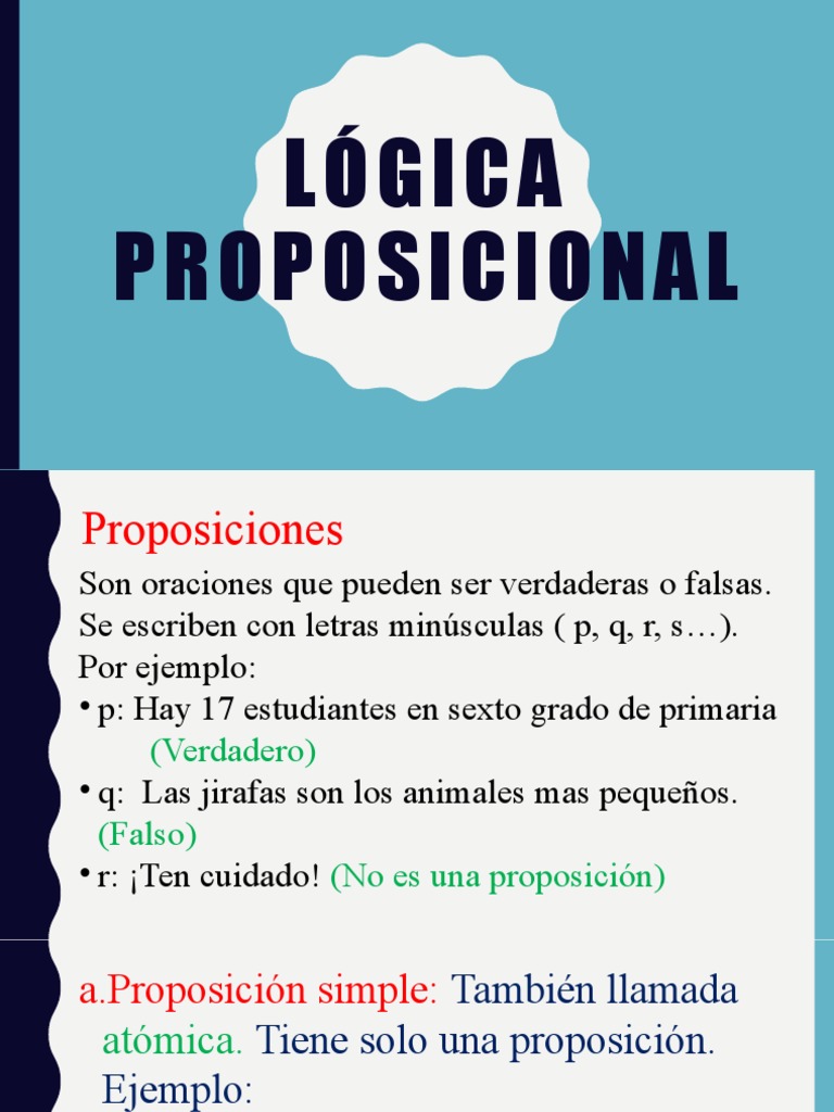 Lógica Proposicional | PDF | Proposición | Verdad
