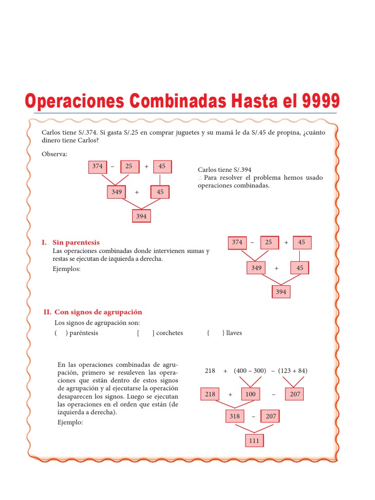 Operaciones Combinadas | PDF