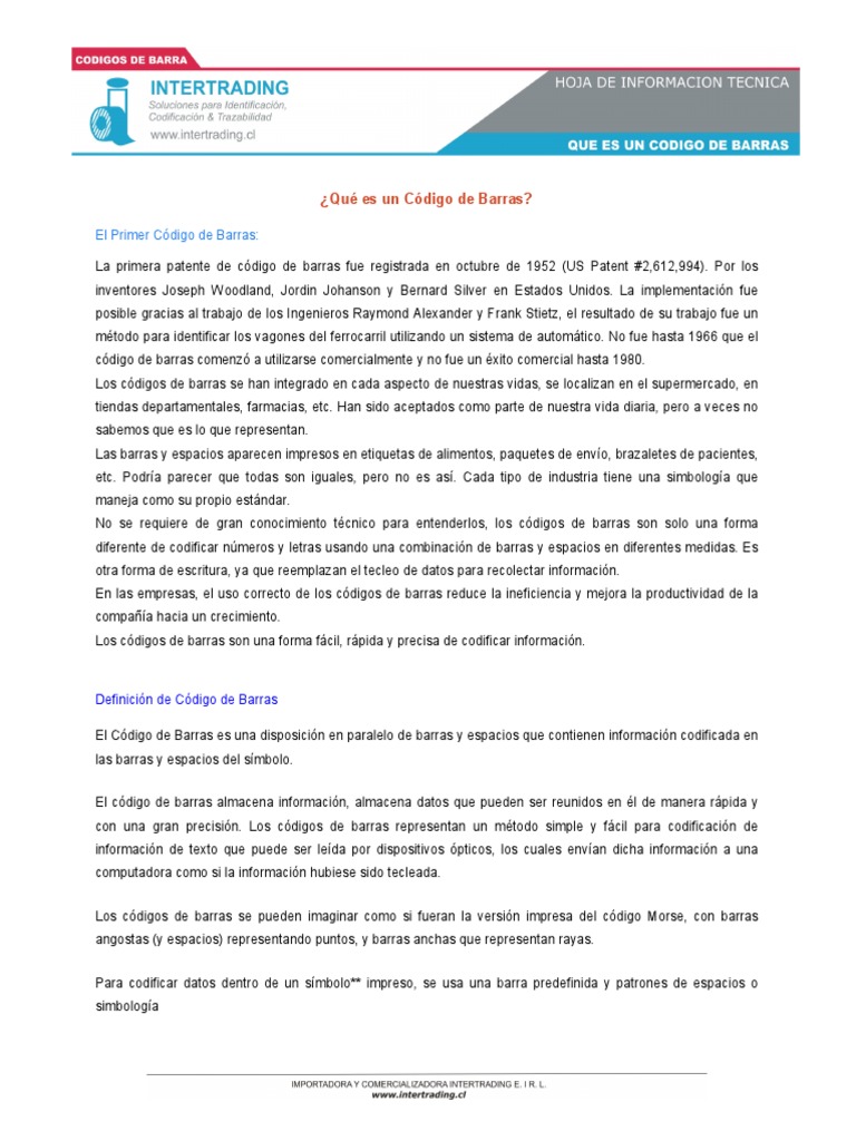Codigo de Barras | PDF | Código de barras | Informática