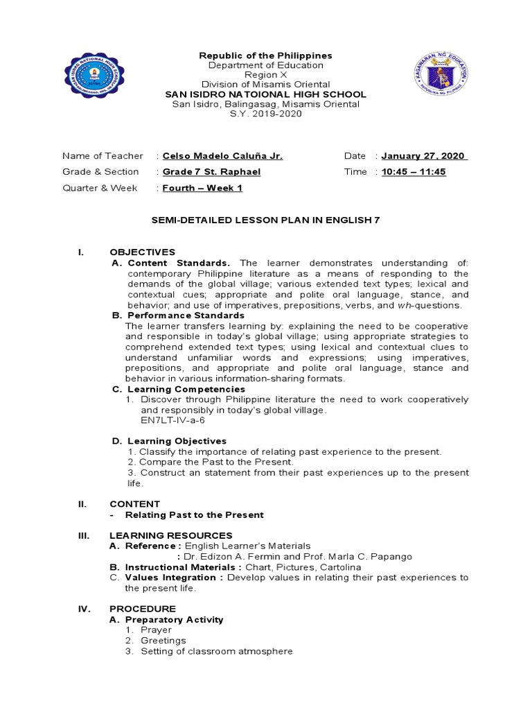 Lesson Plan | Download Free PDF | Teachers | Learning