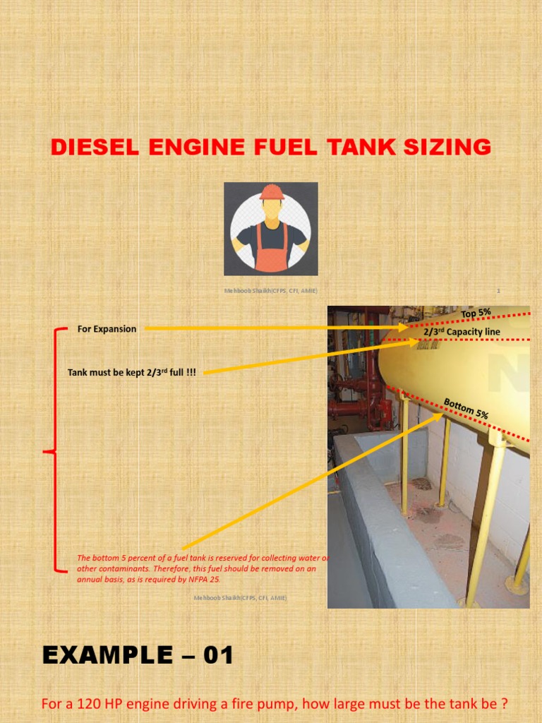 Diesel Engine Fuel Tank Sizing | PDF | Engines | Fuel Efficiency