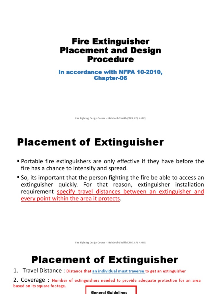Fire Extinguisher Placement and Design Procedure | PDF | Triangle ...
