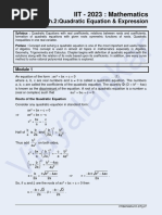 Quadratic Equation - JEE Main 2023 April Chapterwise PYQ - MathonGo | PDF | Equations | Abstract ...