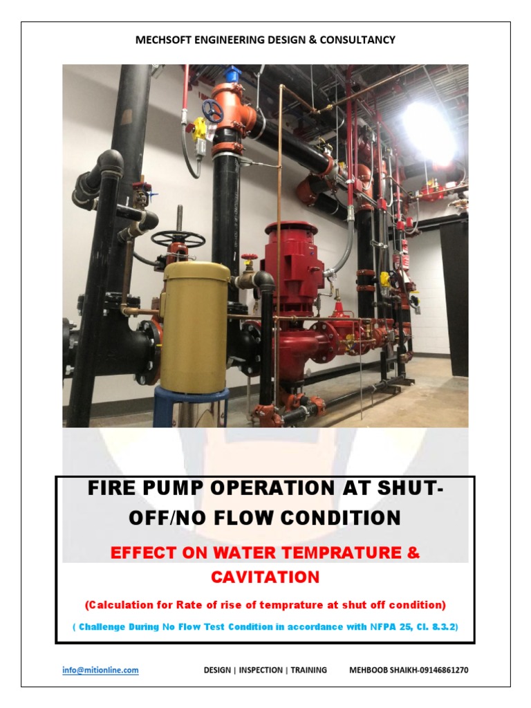 Fire Pump Operation at Shut-Off-On Flow Condition | PDF | Pump | Engines