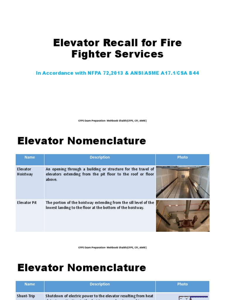 Elevator Firefighter Service Guide | PDF | Fire Sprinkler System | Elevator