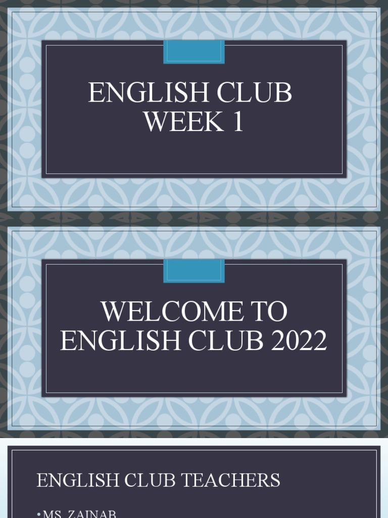 English Club | PDF | Sports & Recreation