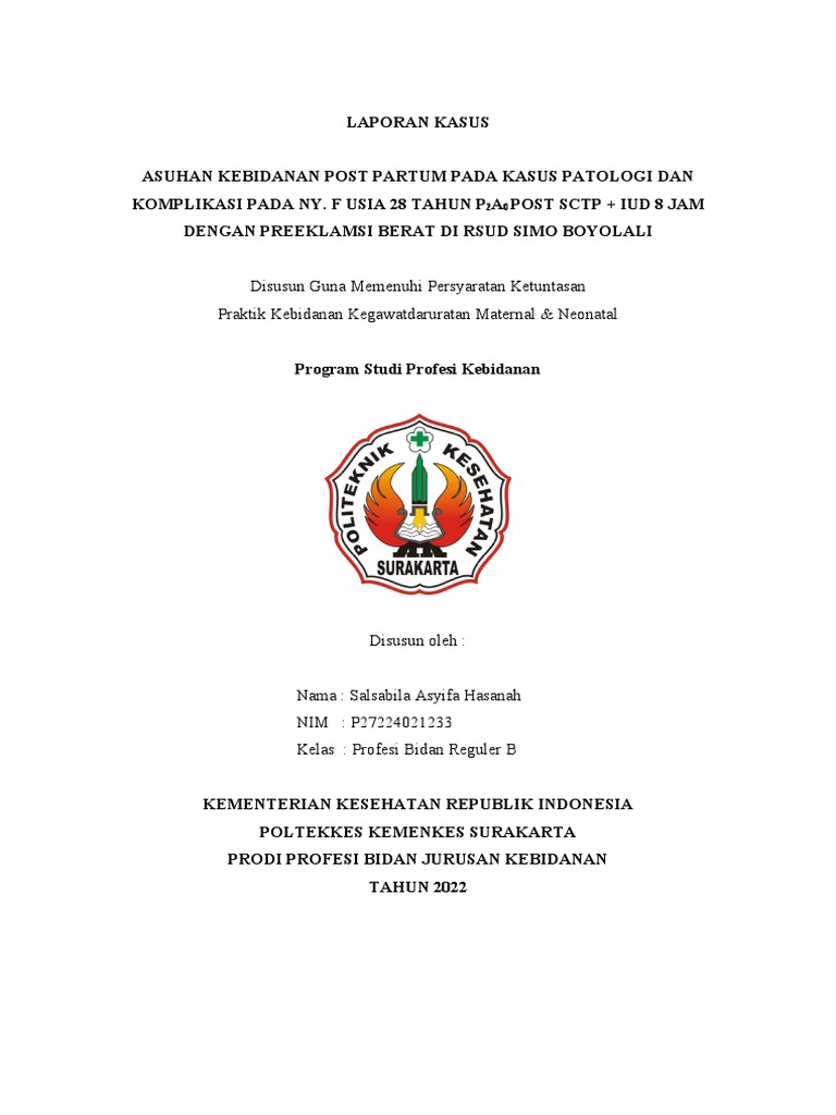 Laporan Kasusu Nifas Peb | PDF