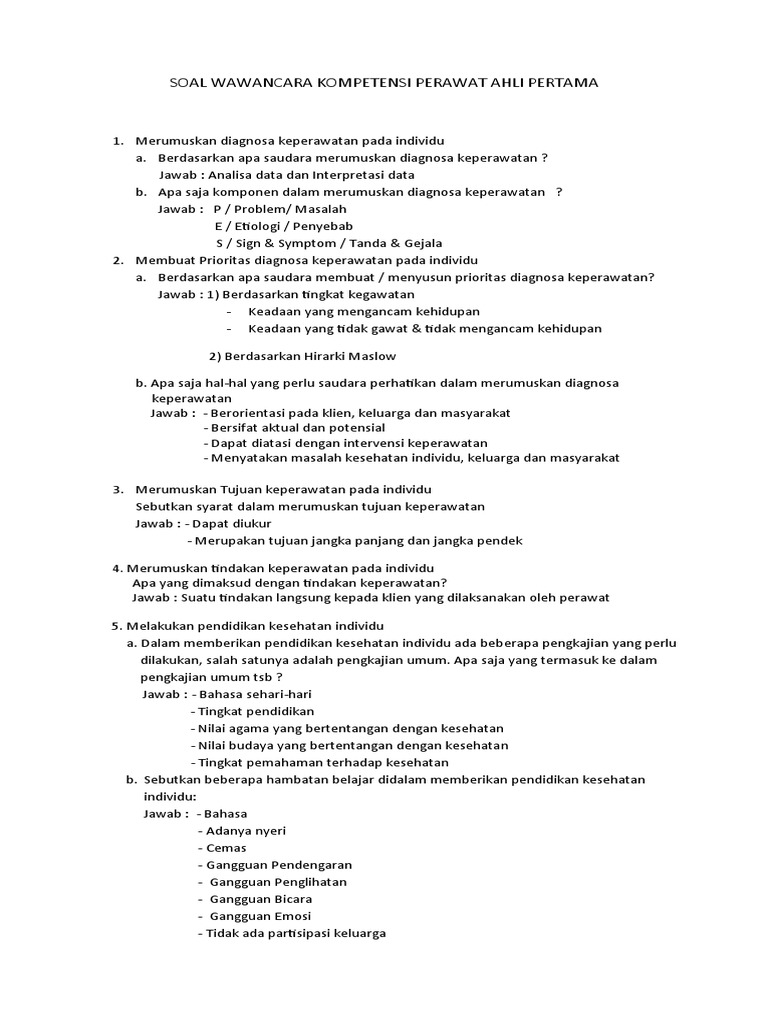 Panduan Kompetensi Perawat Ahli | PDF | Karier & Perkembangan ...