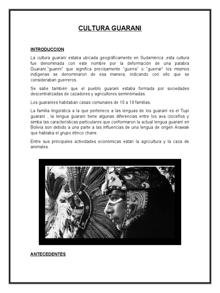 Cultura Guarani Territorio 2 Pdf Bolivia