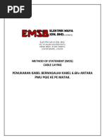 Method Statement For Cable Laying-Usj | PDF | Cable | Electrical Conductor