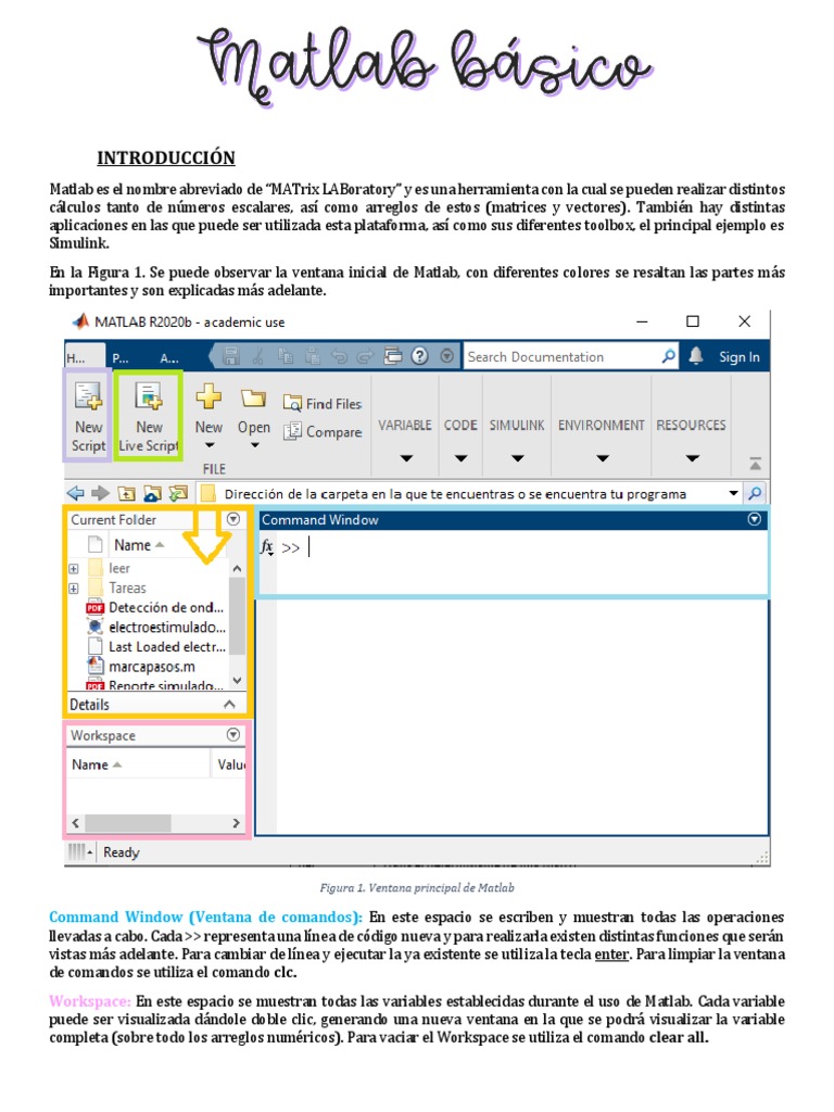 Matlab Básico | PDF | Matriz (Matemáticas) | Estructura de datos de matriz